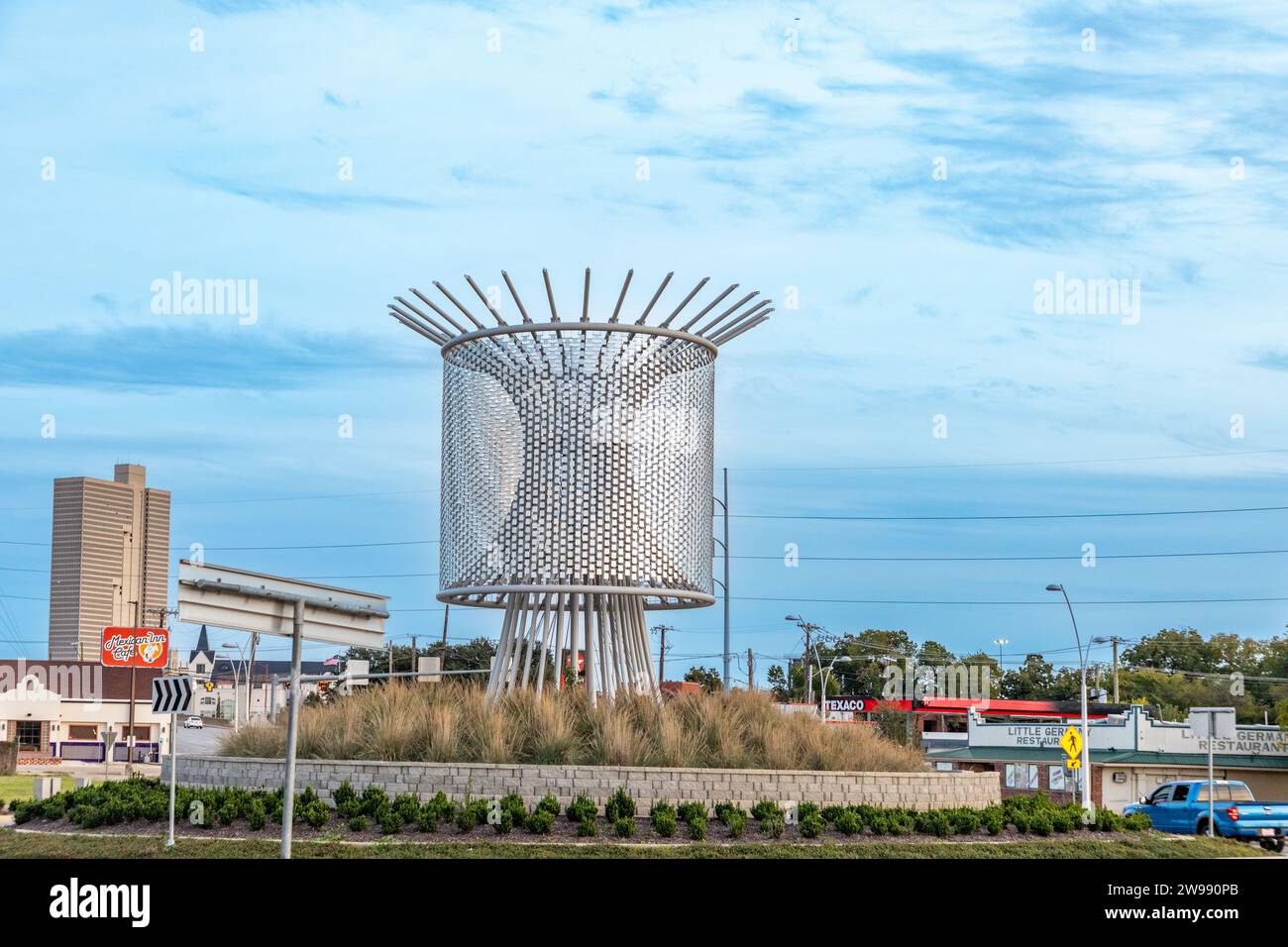 Fort Worth, Texas - November 5, 2023: Wind Roundabout is a kinetic ...