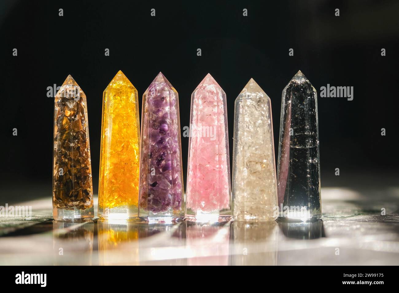A beautiful shot of vibrant colorful crystal towers Stock Photo - Alamy