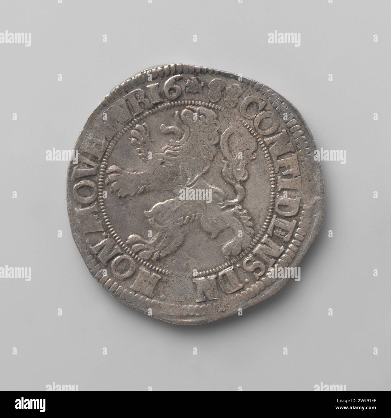 Leeuwendaalder van Kampen, 1688 ,, 1688 coin Silver coin. Front: Knight ...
