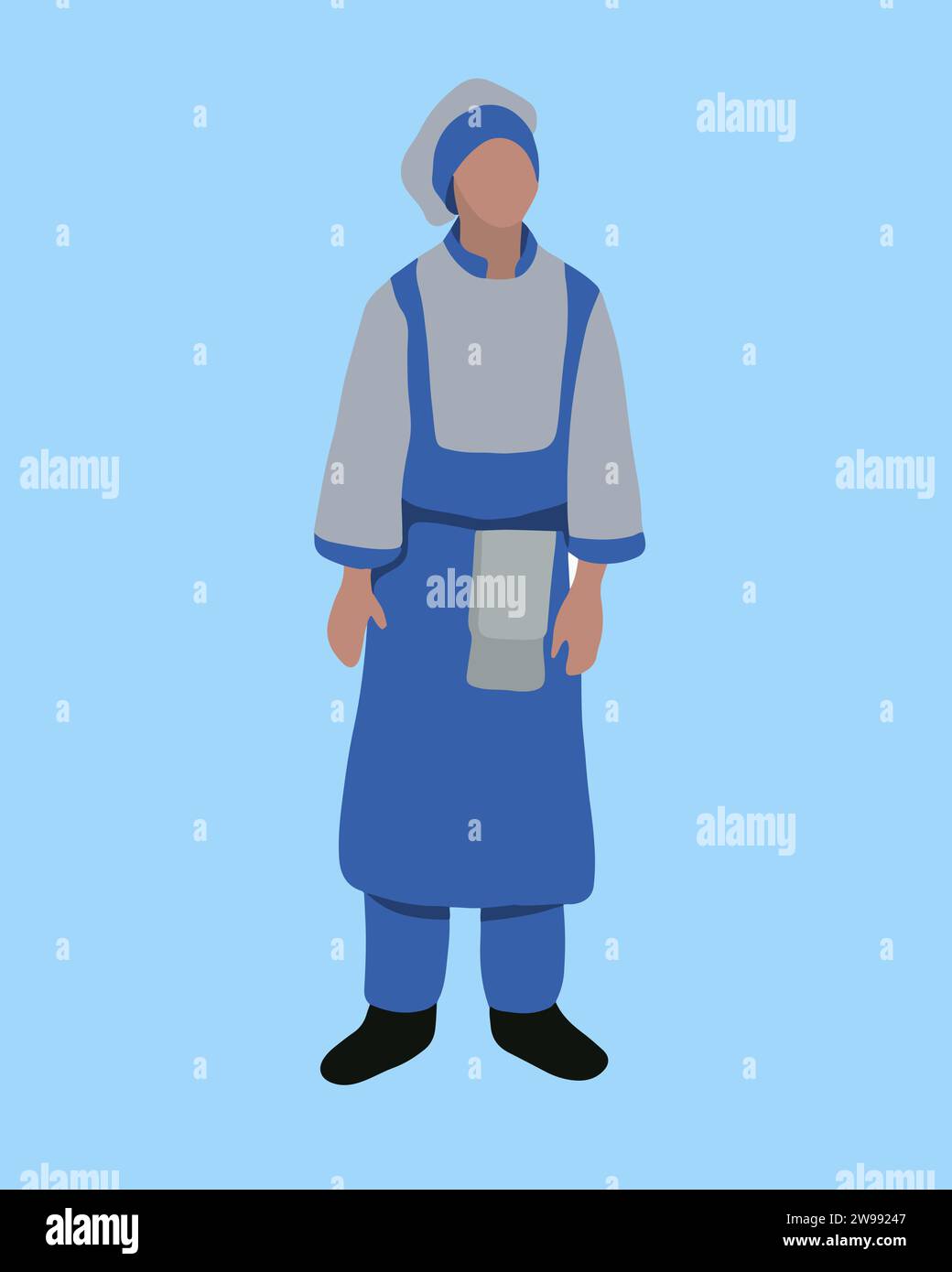 Vector isolated illustration of a boy cook Stock Vector Image & Art - Alamy