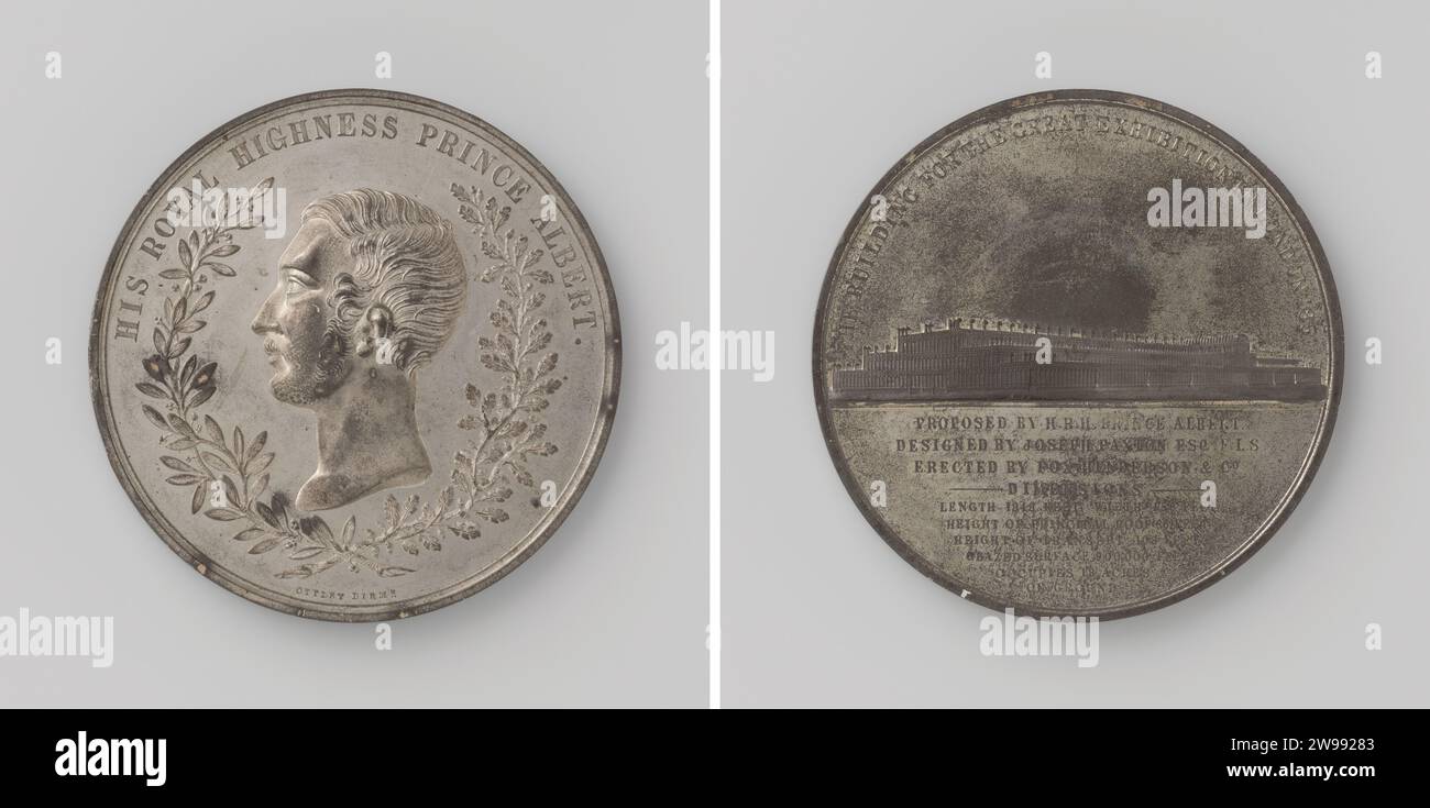 Construction of the Crystal Palace for the international exhibition of ...