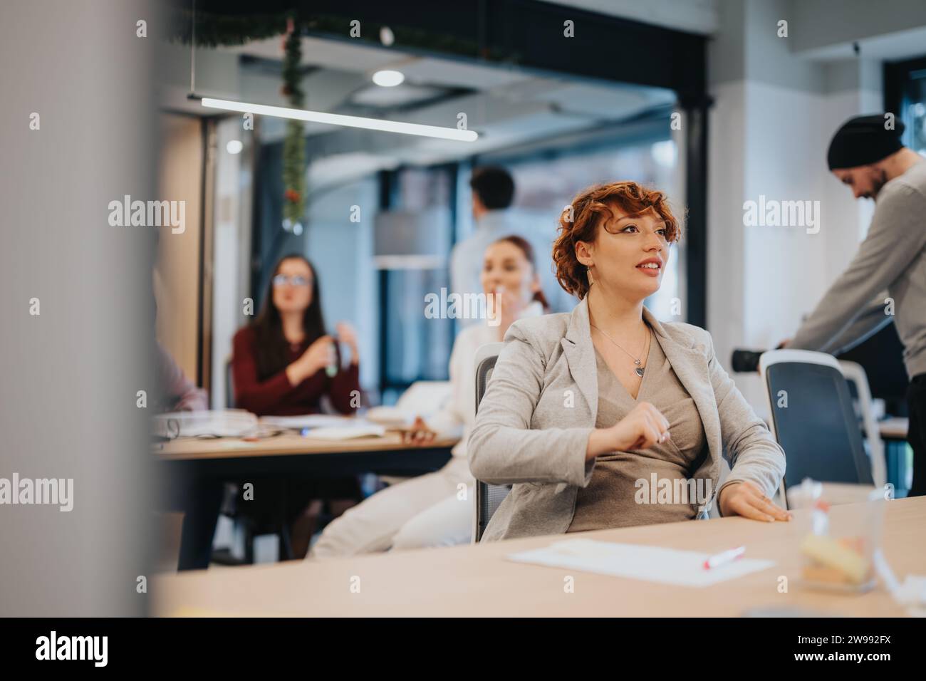 Business colleagues celebrating successfully finished project together ...