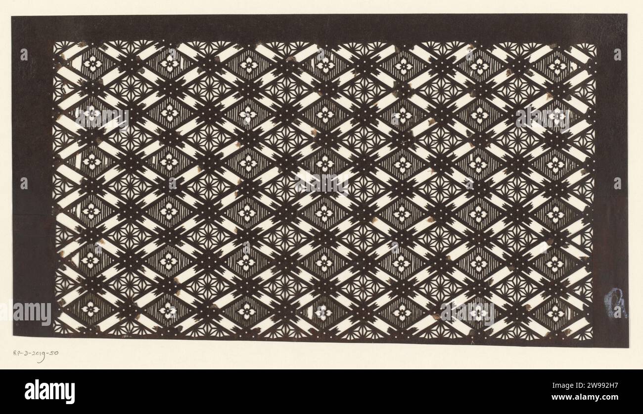 Template with window pattern, anonymous, 1800 - 1909 Japanese template ...
