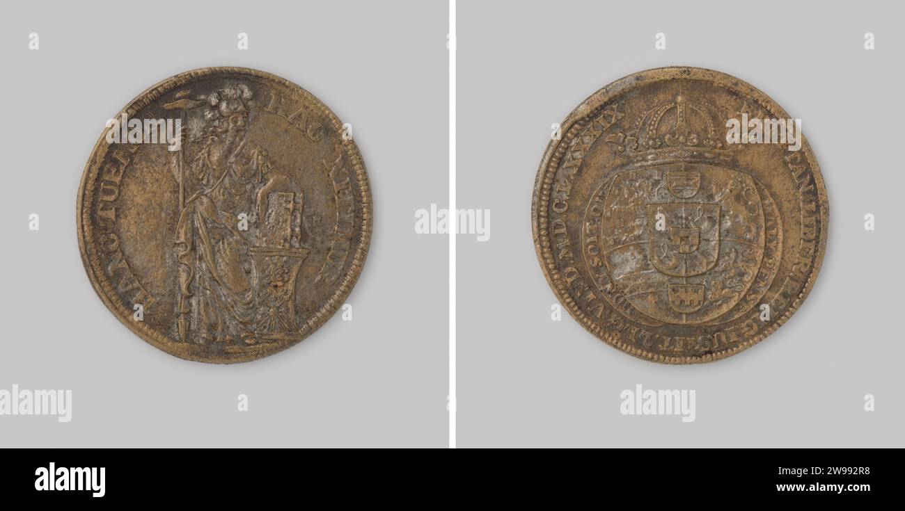 Liberation of England by William III 1689 ,, 1702 history medal Brass ...