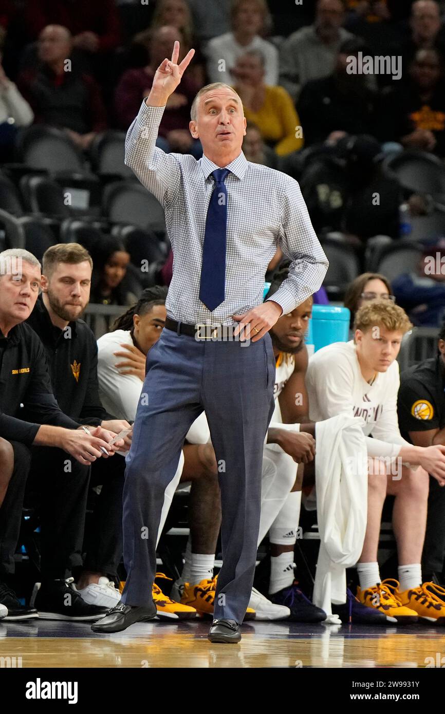 Arizona State head coach Bobby Hurley during the first half of an NCAA ...