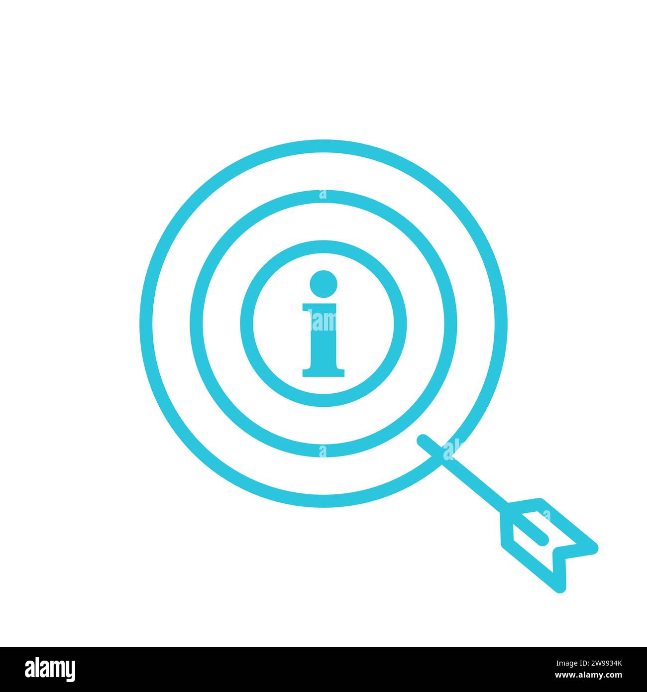 Innacurate, imprecison information icon. From blue icon set Stock ...