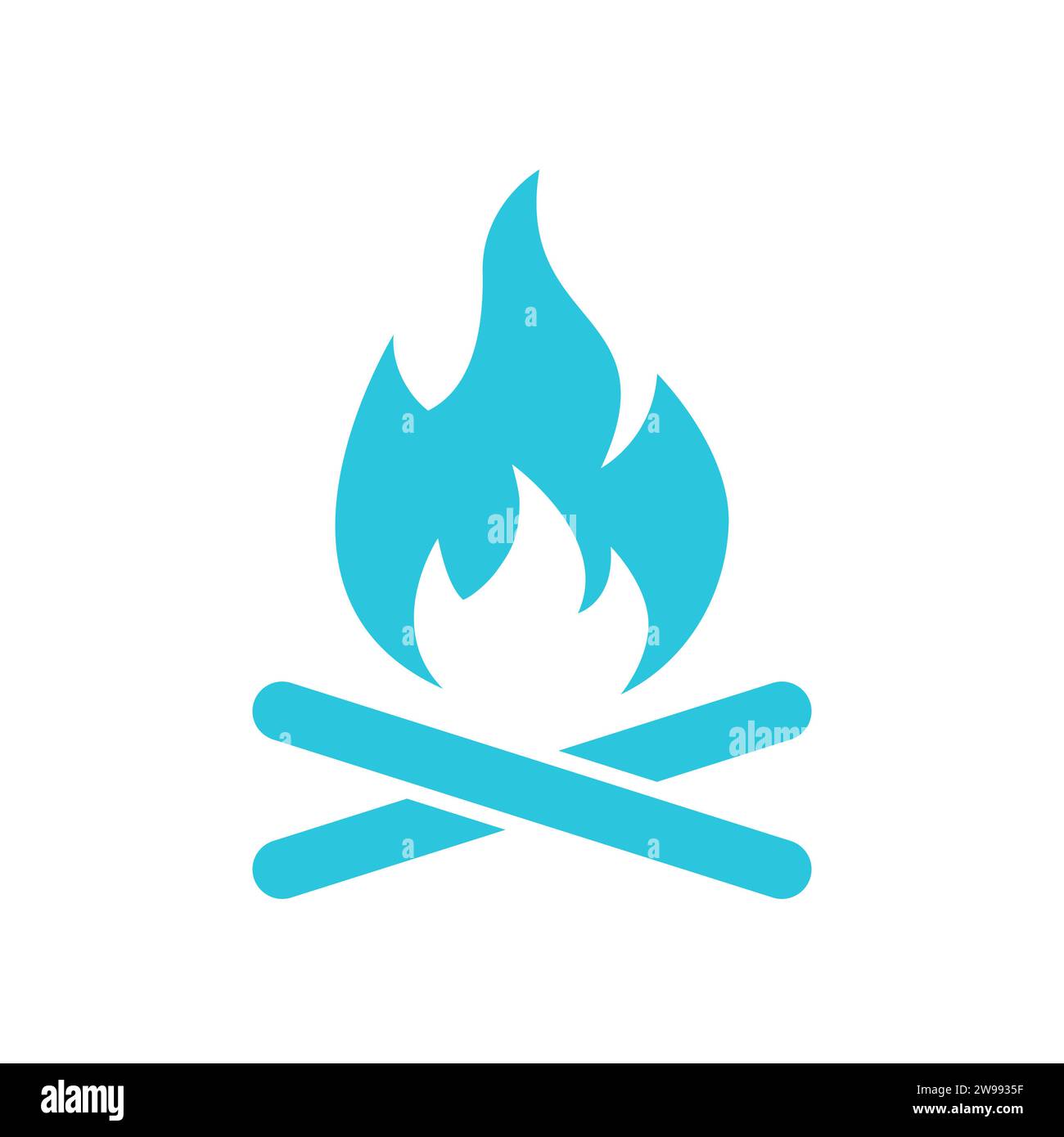 Bonfire, campfire symbol. From blue icon set Stock Vector Image & Art ...