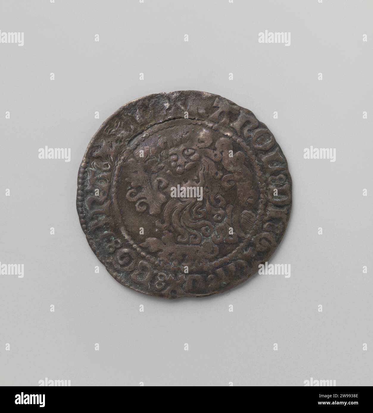Half Windijzer from Brabant van Karel de Stoute, 1475 ,, 1475 coin Silver coin. Front: Lion's ...