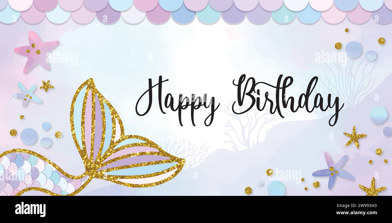 Mermaid backdrop Stock Vector Images - Alamy