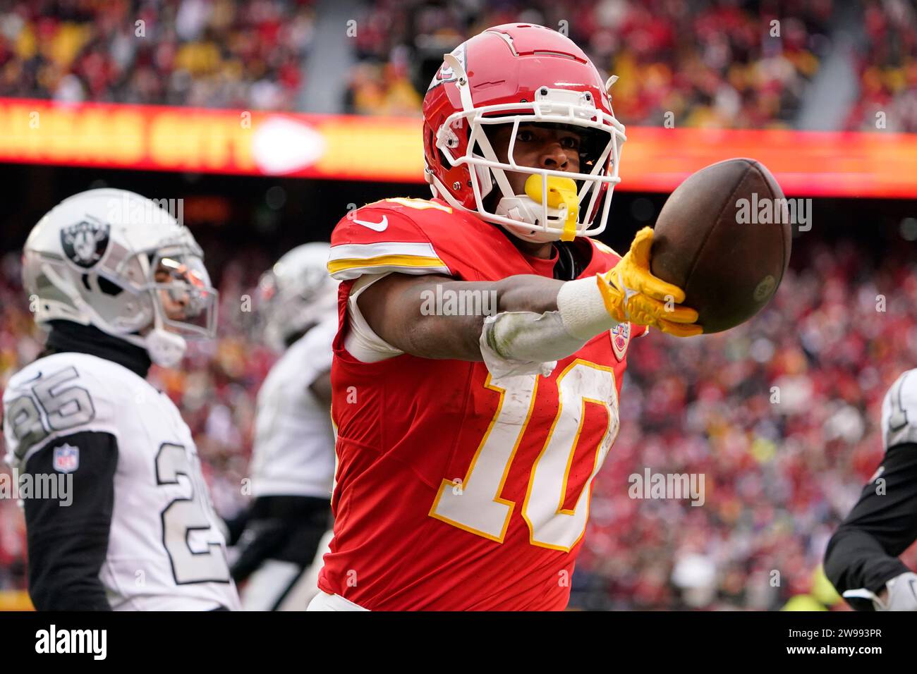 Kansas City Chiefs running back Isiah Pacheco (10) celebrates after ...