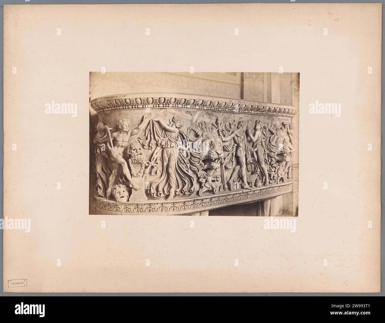 Antique sarcophagus with the presentation of a bacchanal, Museo ...