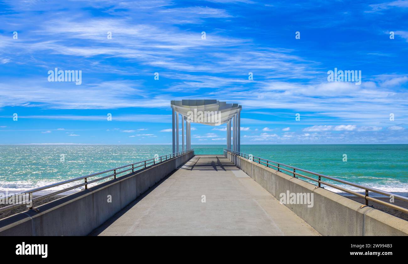 Scenic ocean shore of Hawke bay in Napier New Zealand Stock Photo - Alamy