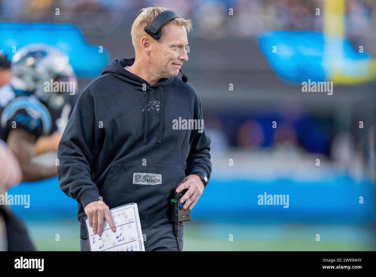 Carolina Panthers head coach Chris Tabor looks on during an NFL ...