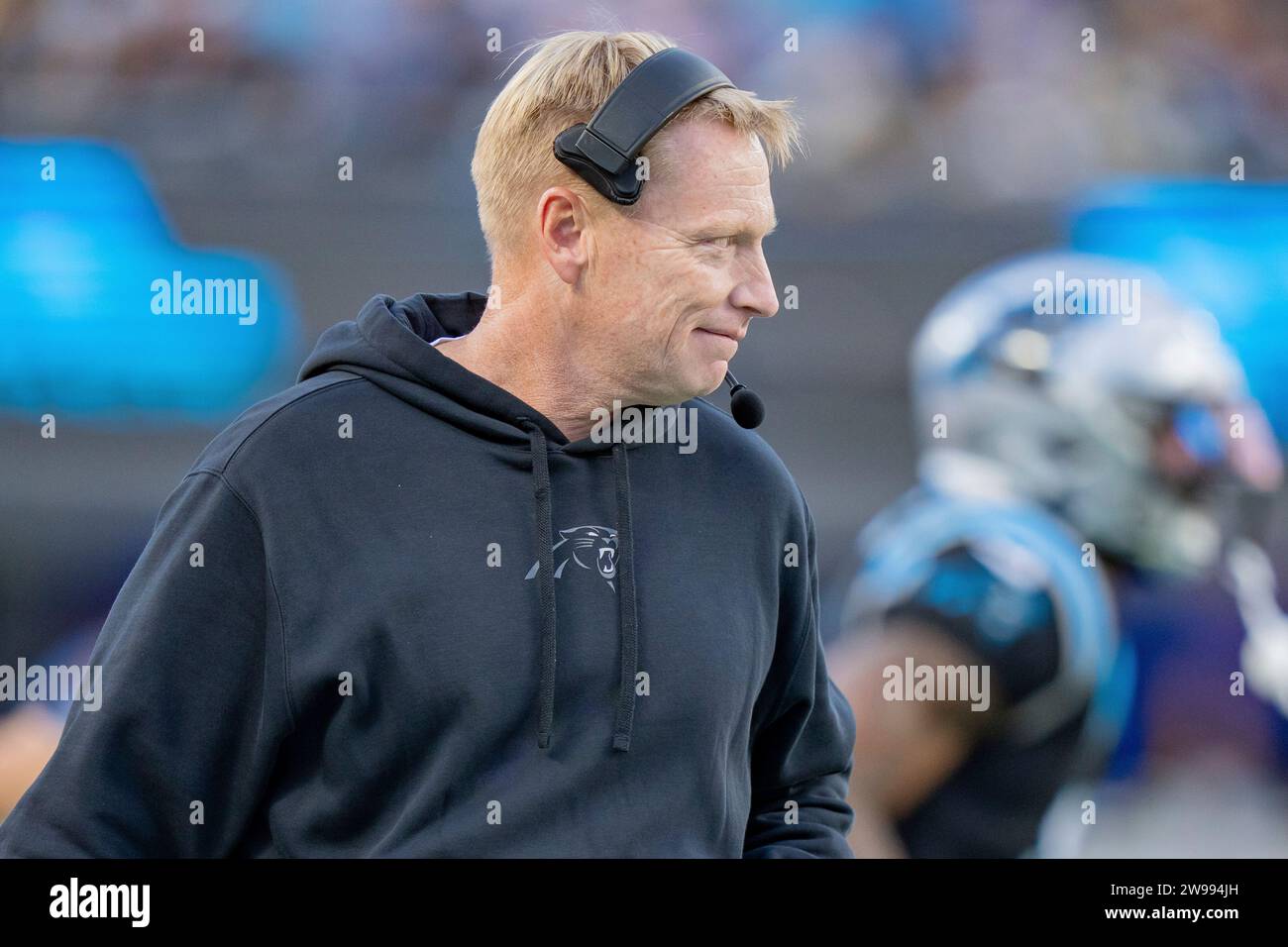 Carolina Panthers head coach Chris Tabor looks on during an NFL ...