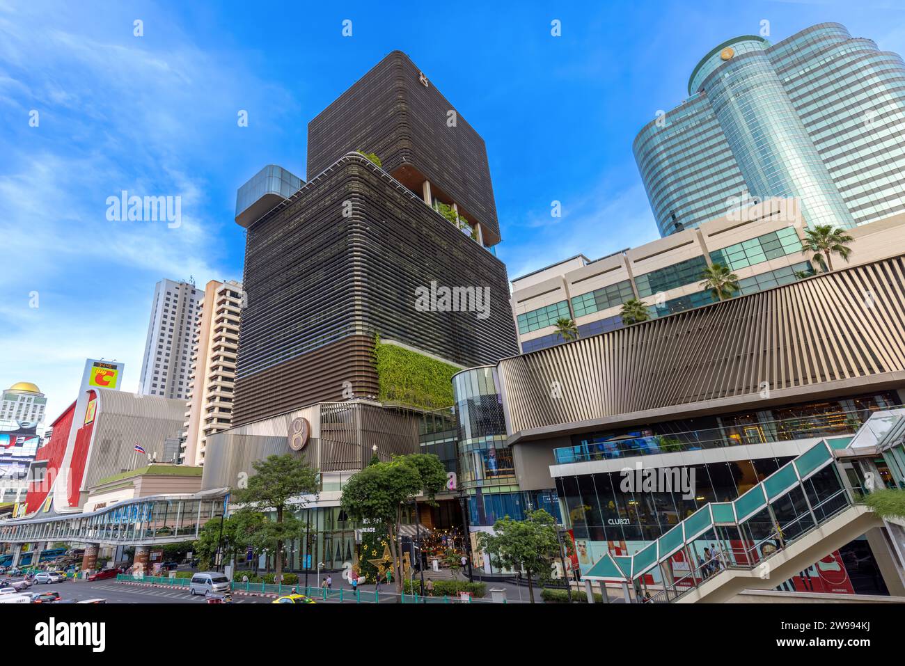 Bangkok, Thailand, 20 November, 2023: Centralworld, Gaysorn Village and Big C shopping centers ...