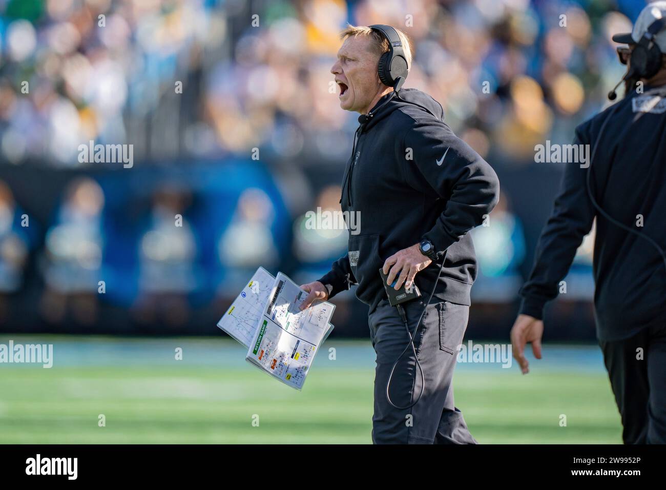 Carolina Panthers head coach Chris Tabor looks on during an NFL ...