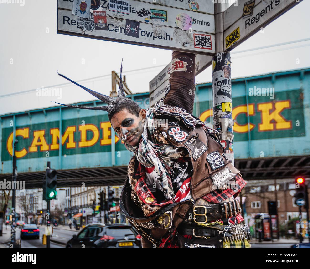 Portrait of a famous punk in Camden, London Stock Photo - Alamy
