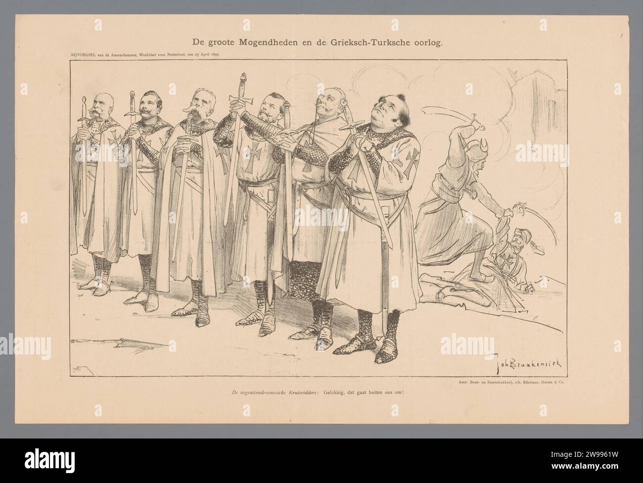 The great powers and the Greek-Turkish War, Johan Braakensiek, 1897 ...