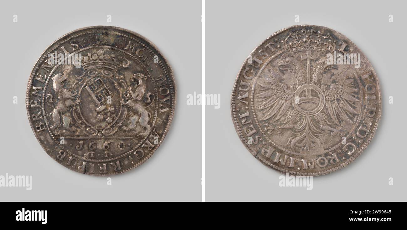 Reichsthaler from the Vrije Hansestad Bremen, 1660 ,, 1660 coin Silver ...