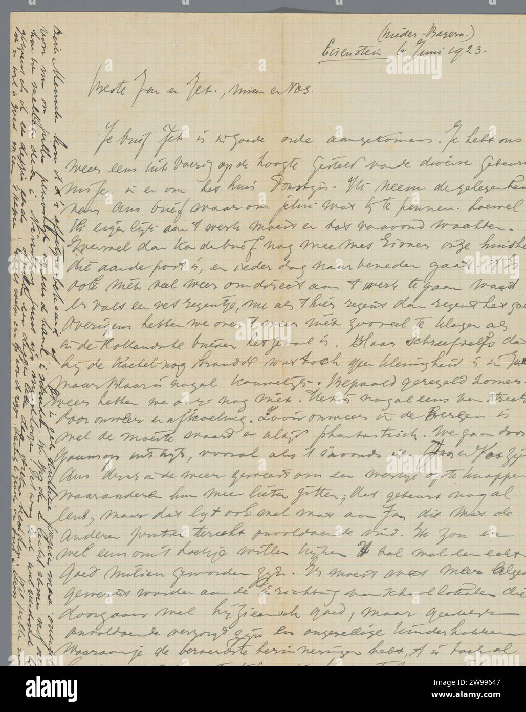 Letter to Jan Ponstijn, Henriëtte Johanna Petronella van Hilten ...