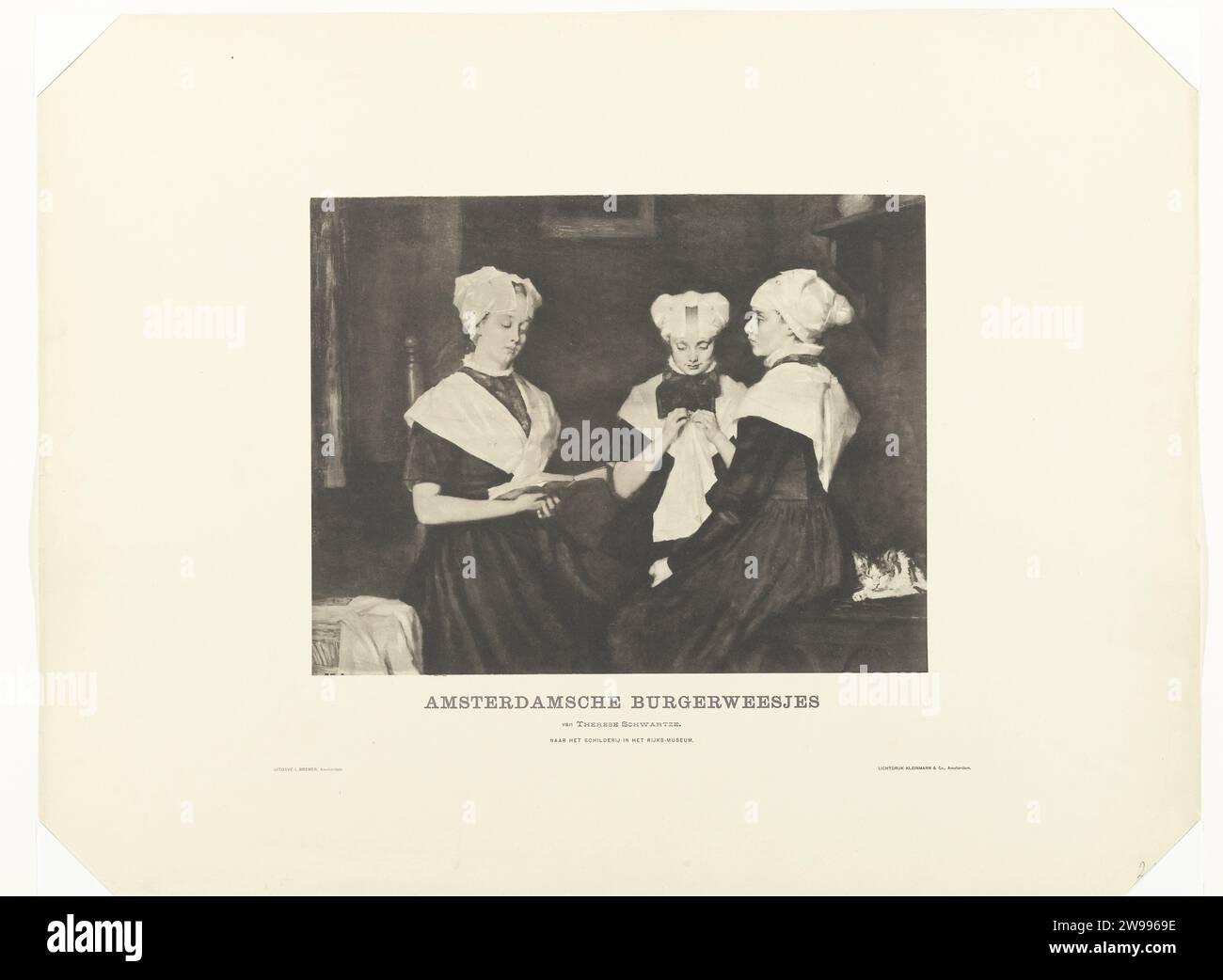 Three girls from the Amsterdam Burgerweeshuis, H. Kleinmann & Co, 1894 - 1895 photograph Photo ...