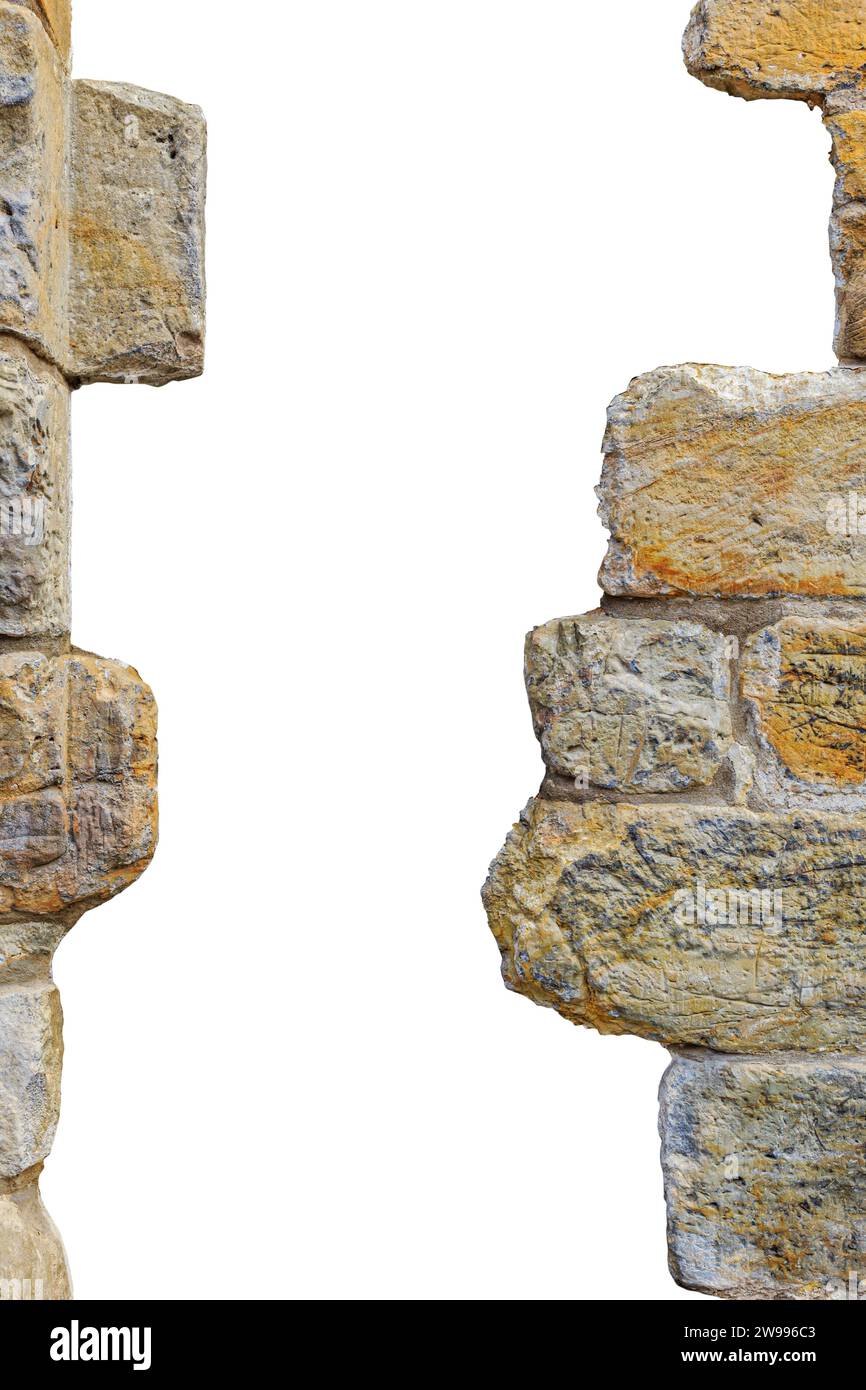 An opening in the ancient masonry. Framing for mock up Stock Photo - Alamy