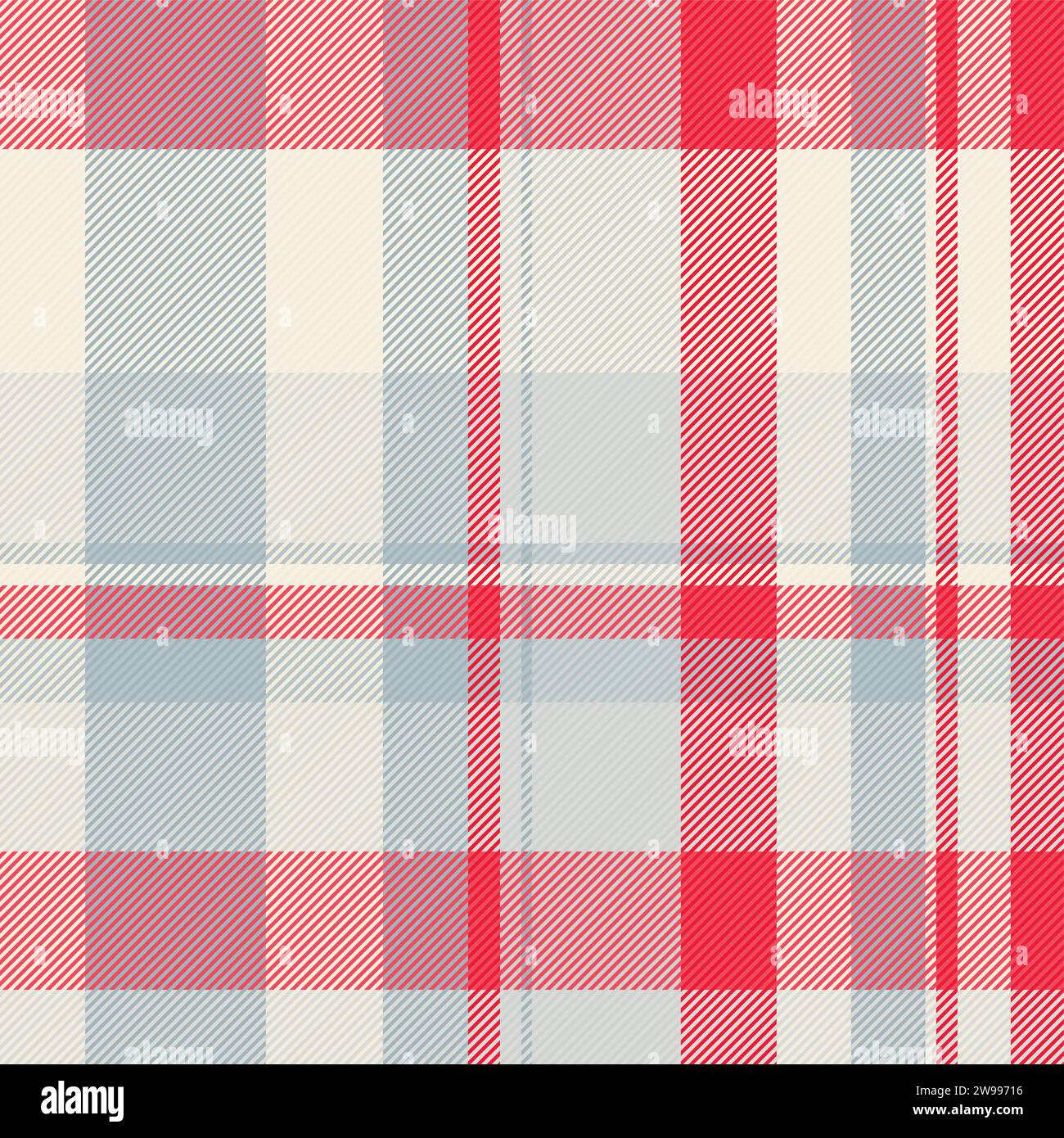 T-shirt fabric vector seamless, silky pattern plaid texture. Bed check ...