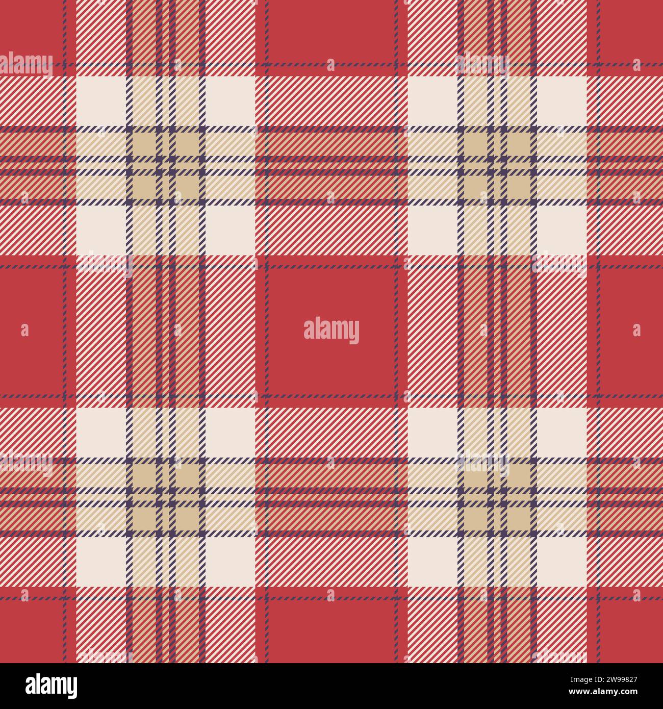 Plaid seamless pattern in red. Check fabric texture. Vector textile ...