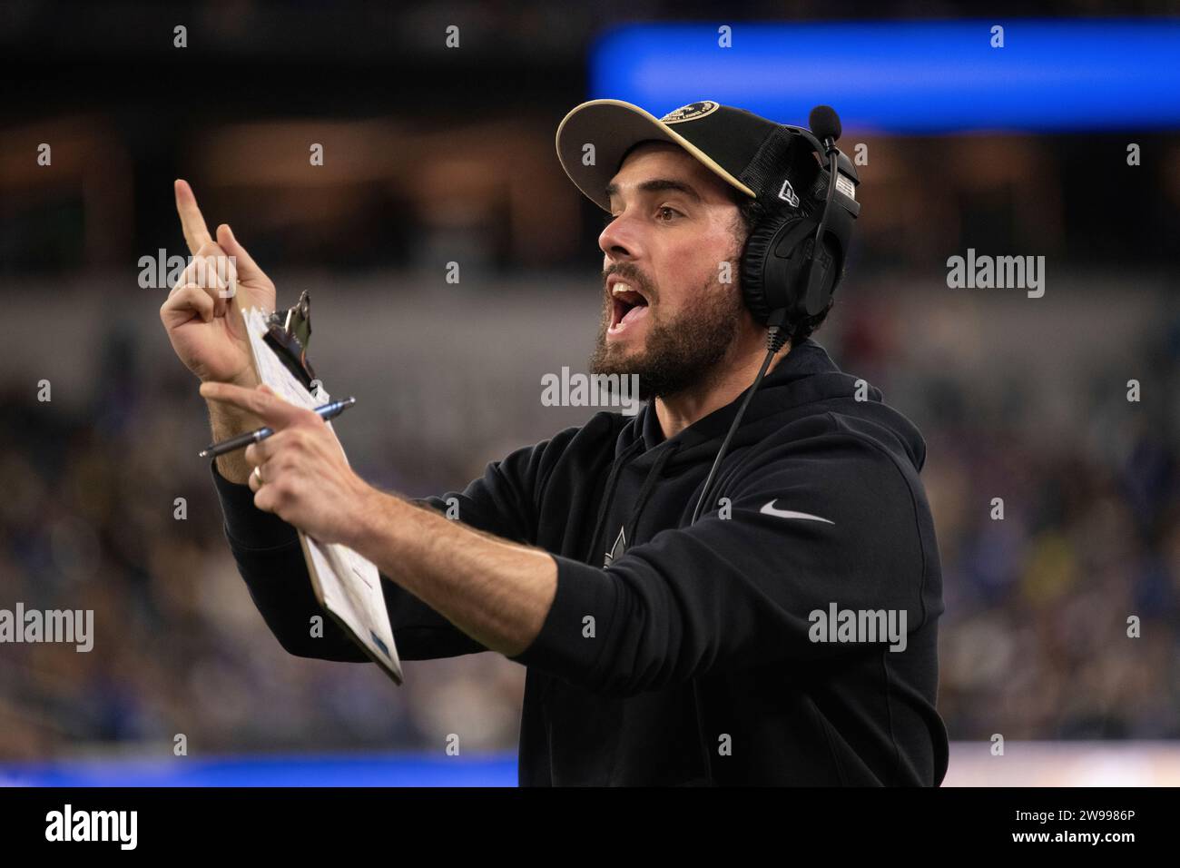 New Orleans Saints offensive assistant Kevin Petry during an NFL ...