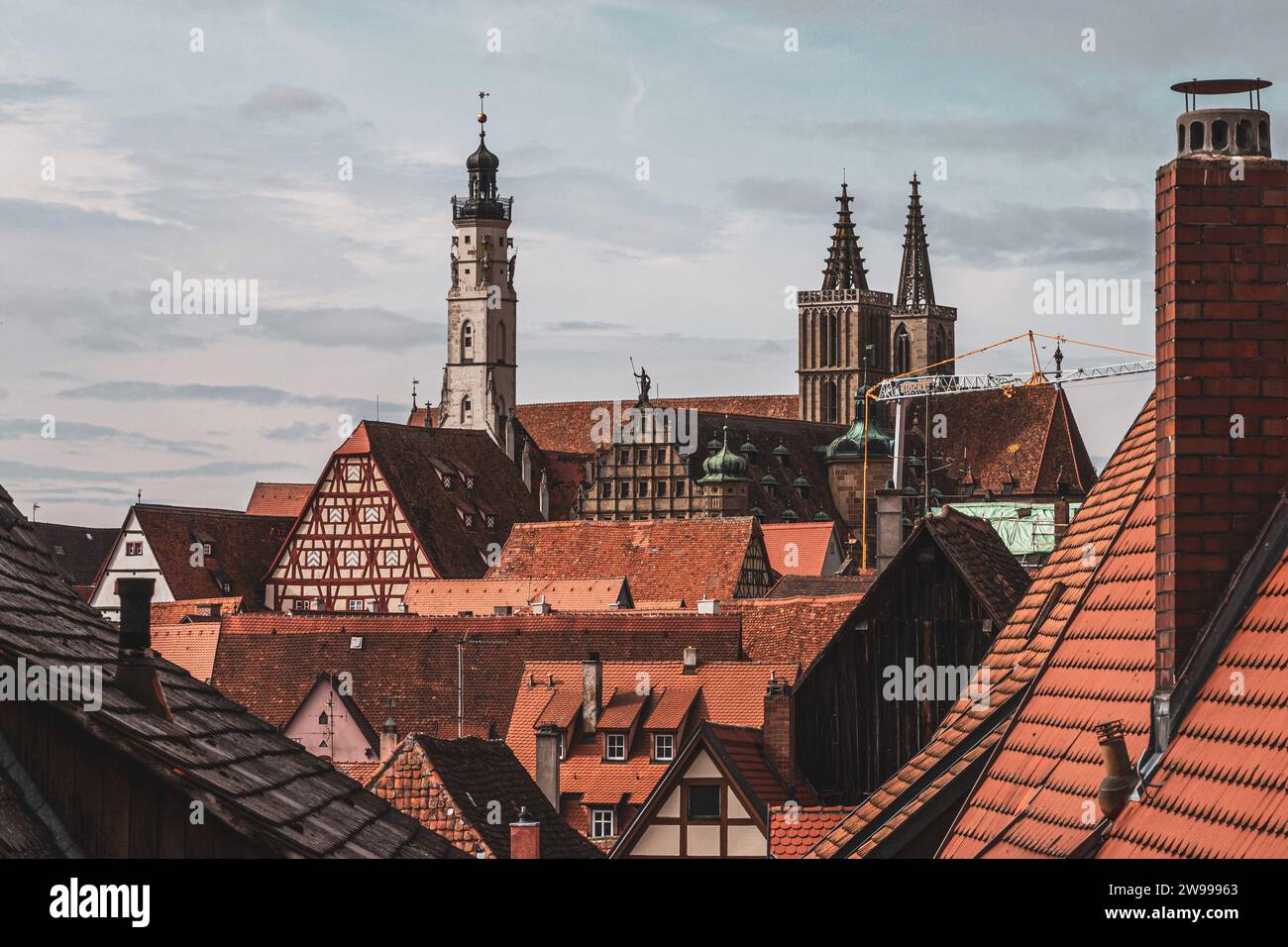 The beautiful architecture of the city of Rothenburg, Germany Stock ...