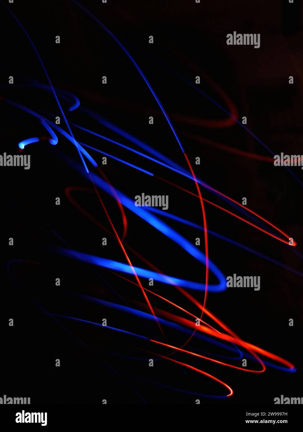 abstract background with drawing of red and blue color lights Stock ...