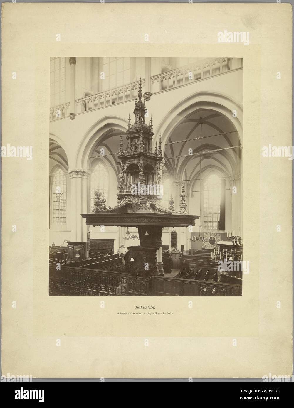 Pulpit of the Nieuwe Kerk in Amsterdam, c. 1875 - c. 1900 photograph ...