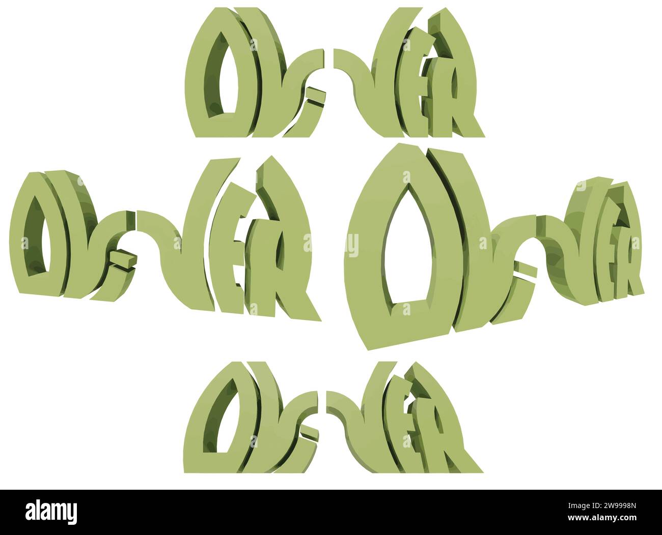 Oliver Text 3D Rendering Typography Graffiti Logo Symbol, suitable for ...