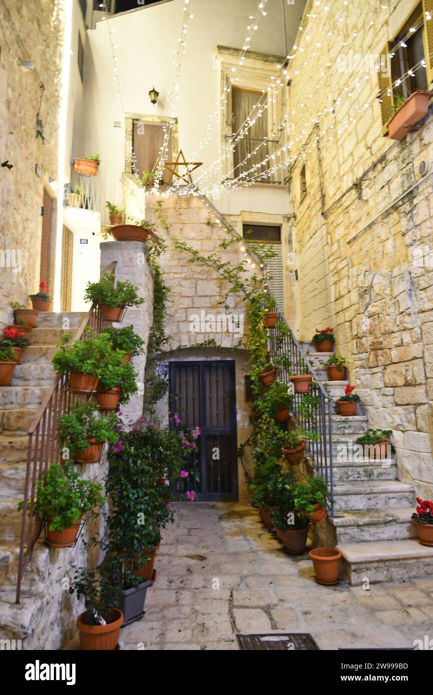 The facade of an old house in a small town in Puglia region Stock Photo ...