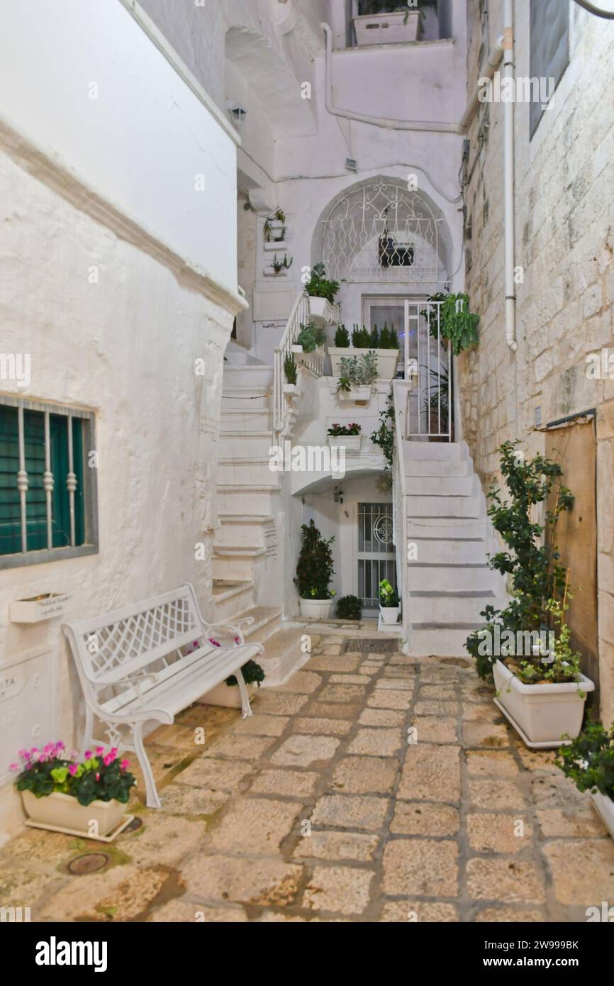 The facade of an old house in a small town in Puglia region Stock Photo ...