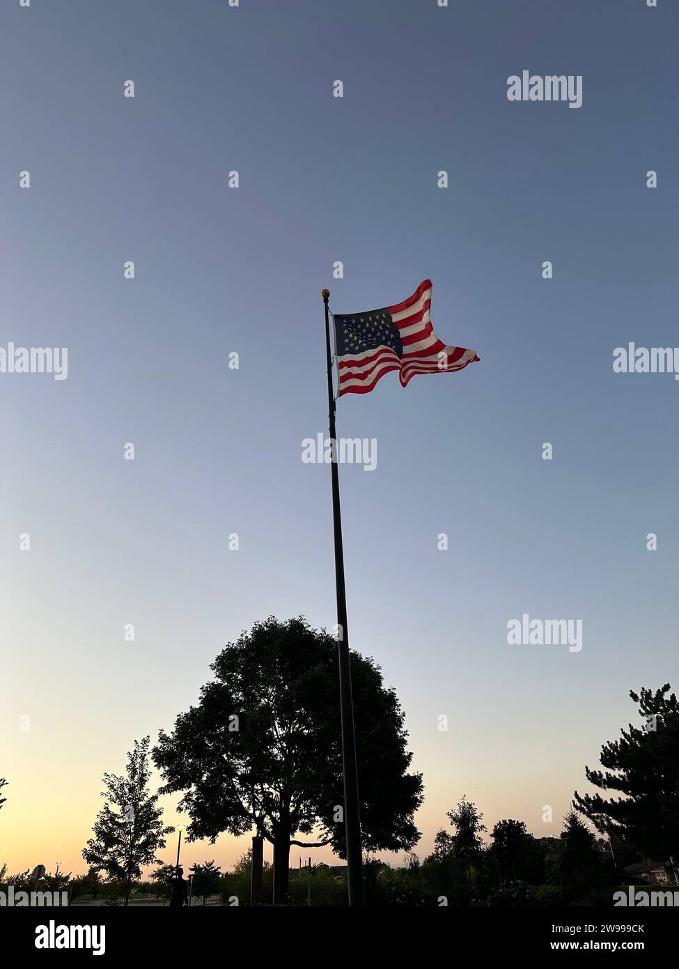 Billowing american flag hi-res stock photography and images - Alamy