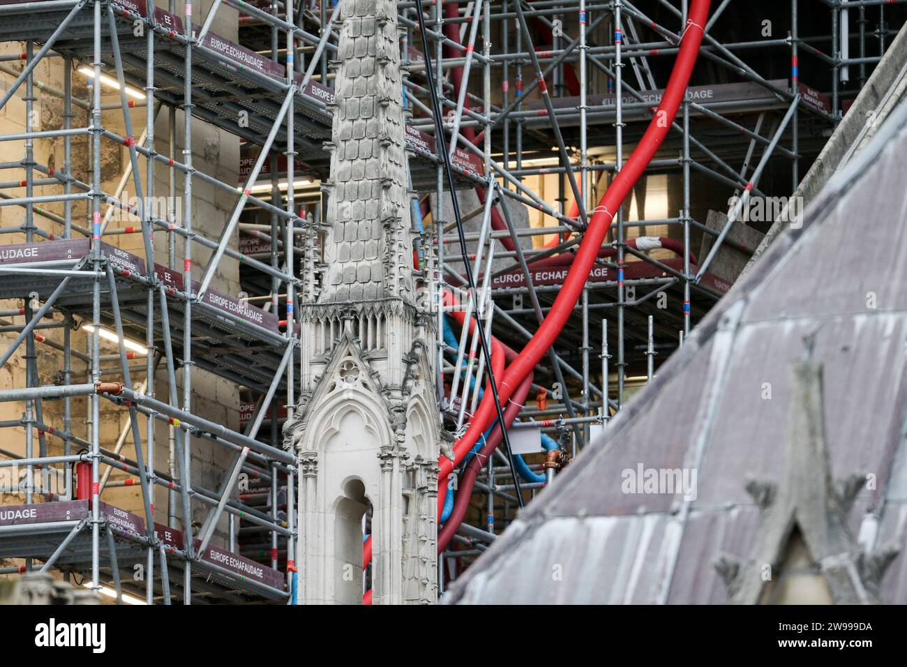 This photograph, taken in Paris, France, on December 25, 2023, is ...