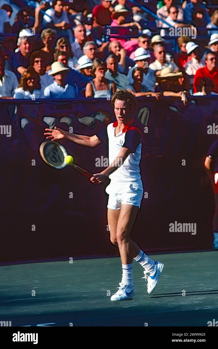 John McEnroe (USA) competing at the 1981 US Open Tennis Stock Photo - Alamy