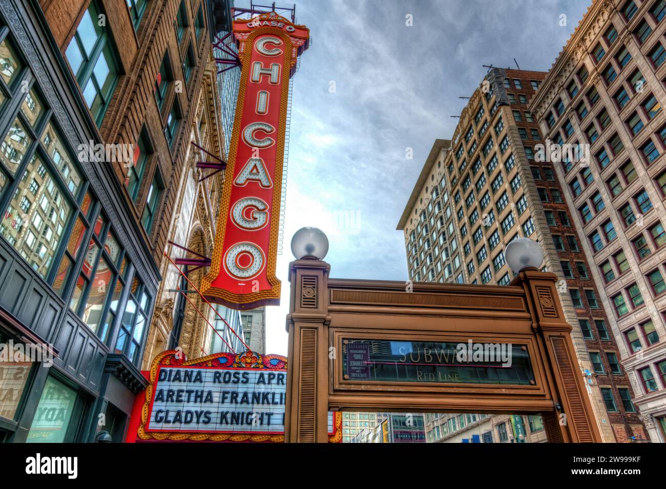The sign of a classic movie theater in Chicago, Illinois Stock Photo ...