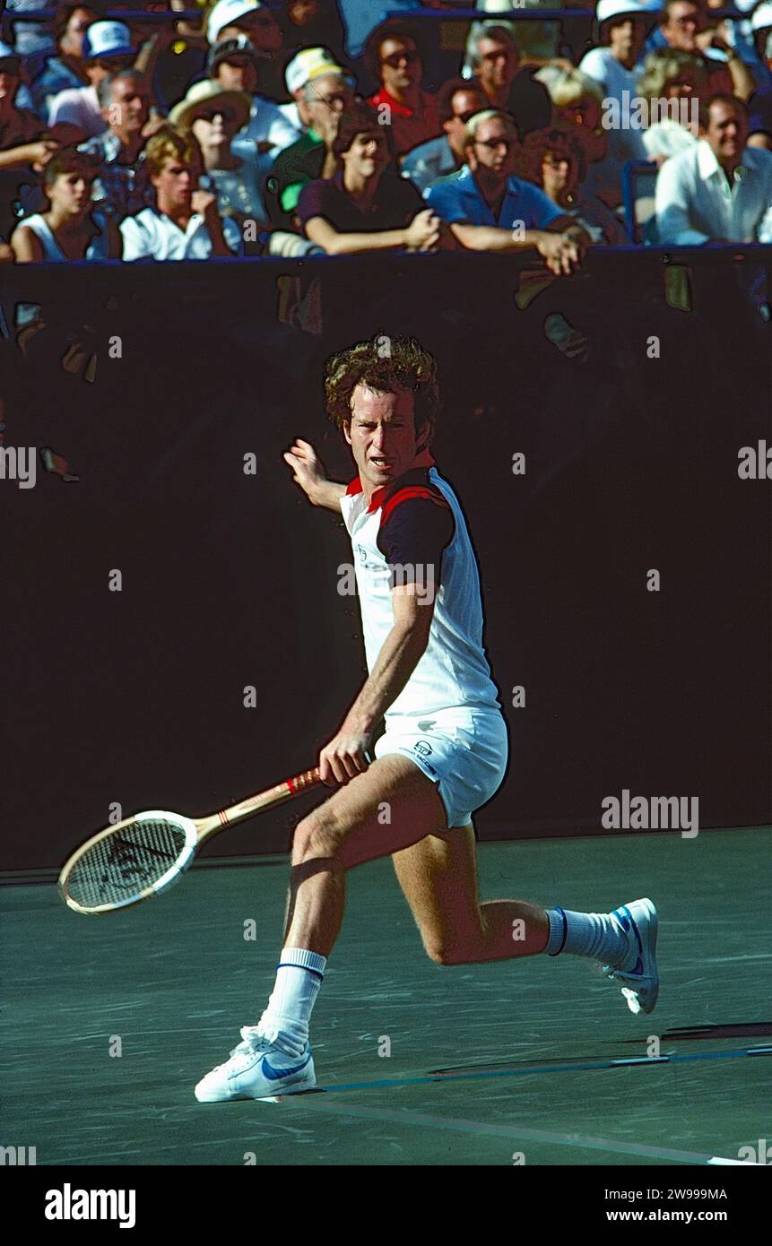 John McEnroe (USA) competing at the 1981 US Open Tennis Stock Photo - Alamy