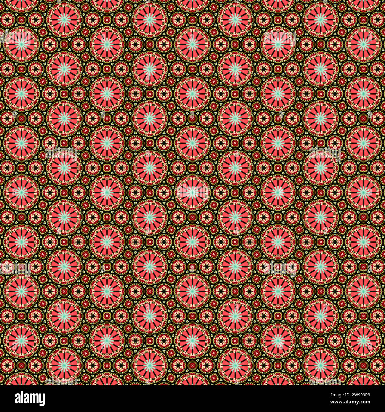A vibrant repetitive floral pattern for fabric print Stock Photo - Alamy