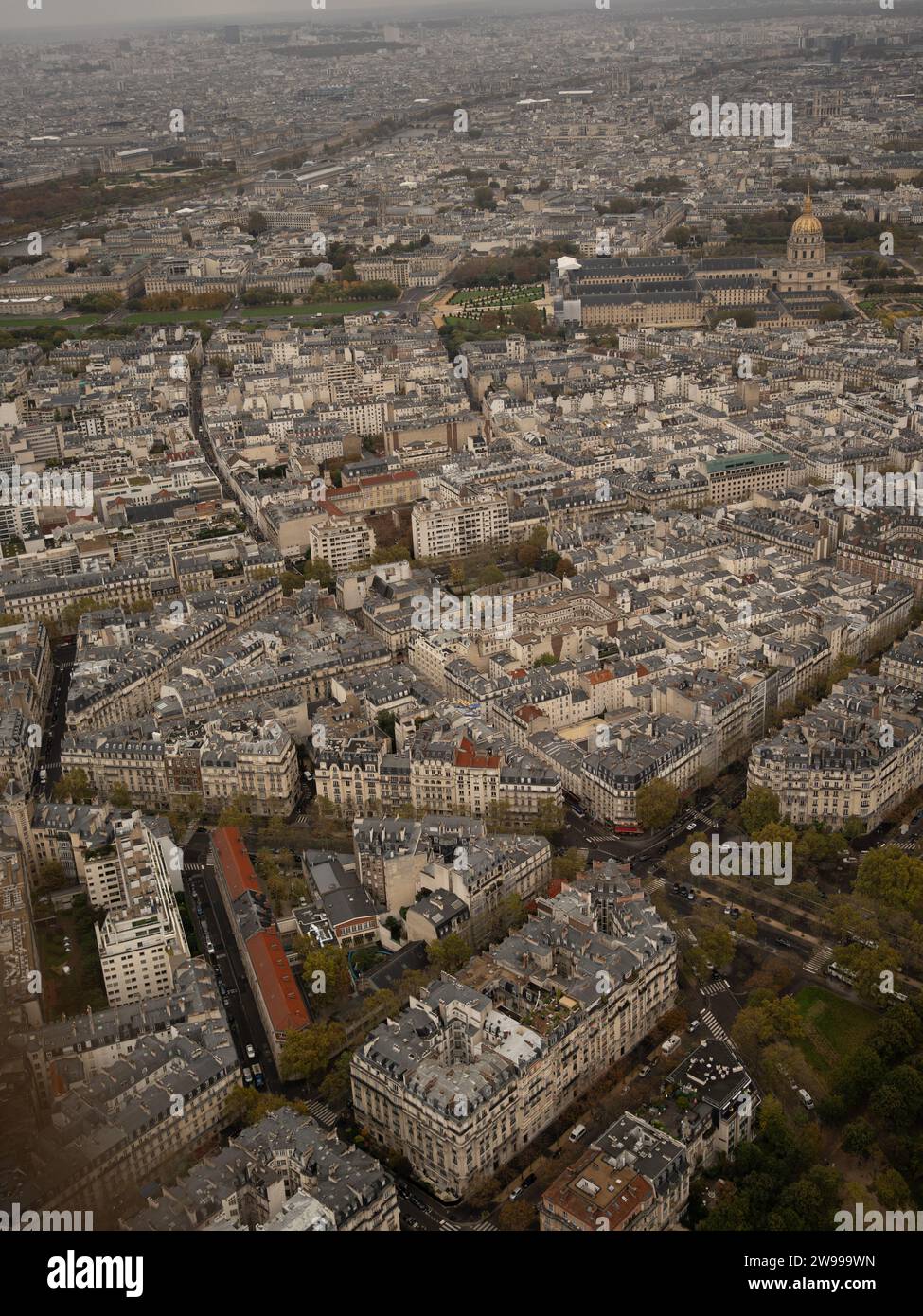 Aerial view of Paris streets, a view from Eiffel tower Stock Photo - Alamy