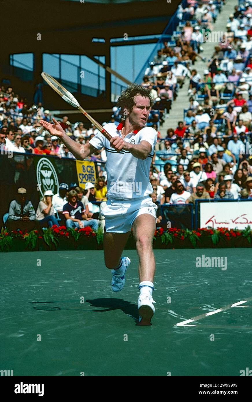John McEnroe (USA) competing at the 1981 US Open Tennis Stock Photo - Alamy
