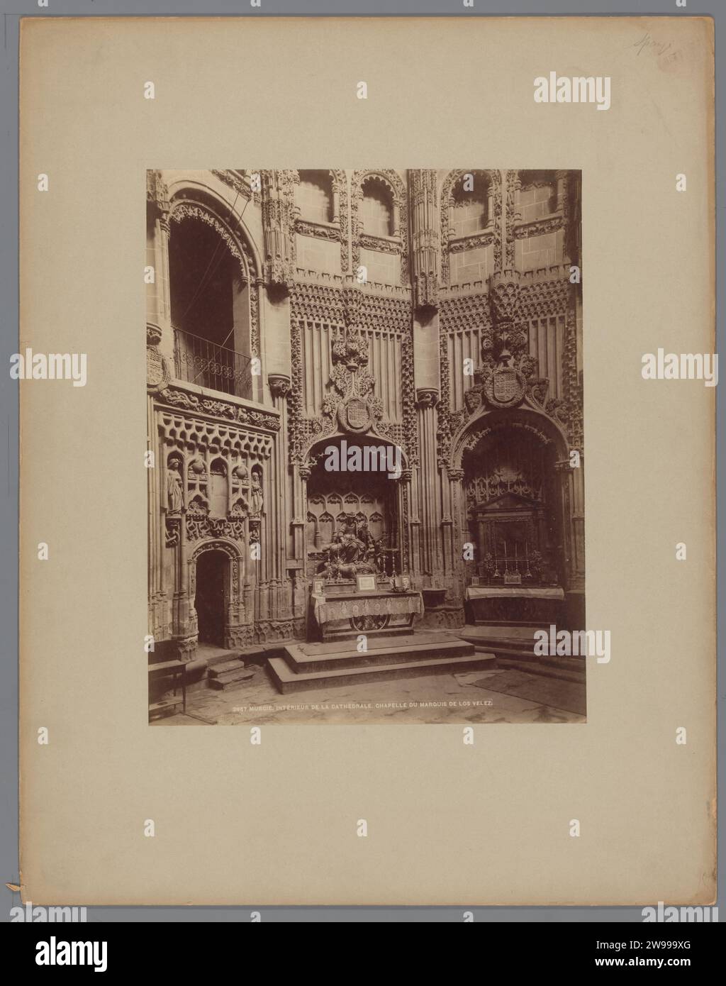 Interior of the Velez chapel in the Murcia cathedral, c. 1875 - c. 1900 ...