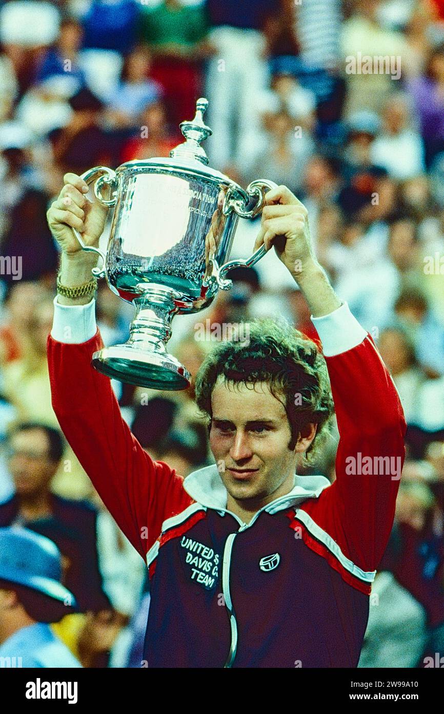 John McEnroe (USA) winner of the Men's Singles Grand Slam title at the ...