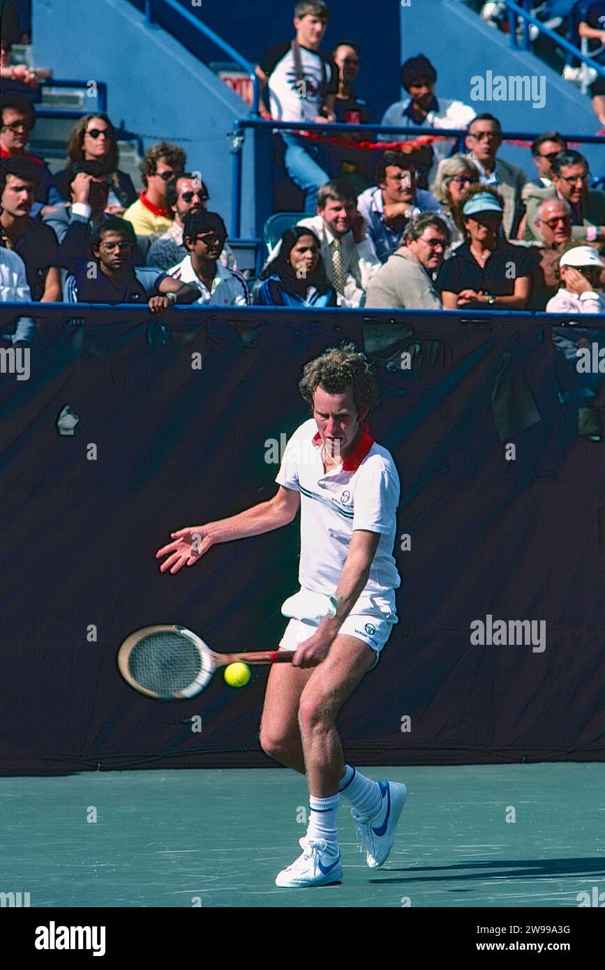 John McEnroe (USA) competing at the 1981 US Open Tennis Stock Photo - Alamy