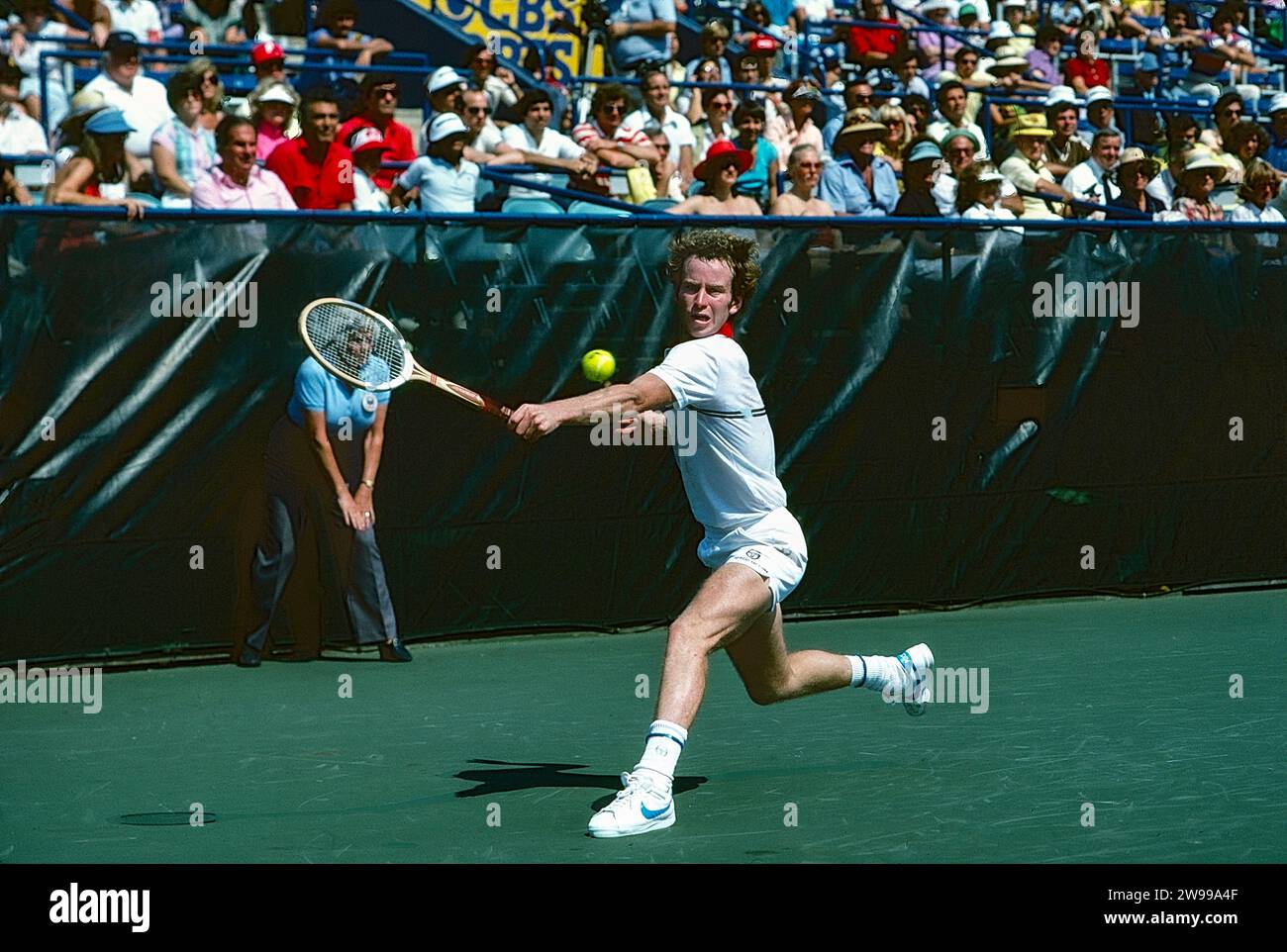 John McEnroe (USA) competing at the 1981 US Open Tennis Stock Photo - Alamy