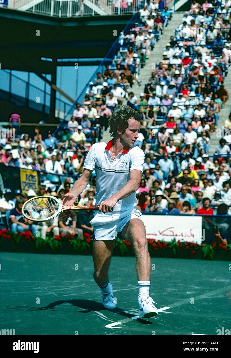 John McEnroe (USA) competing at the 1981 US Open Tennis Stock Photo - Alamy
