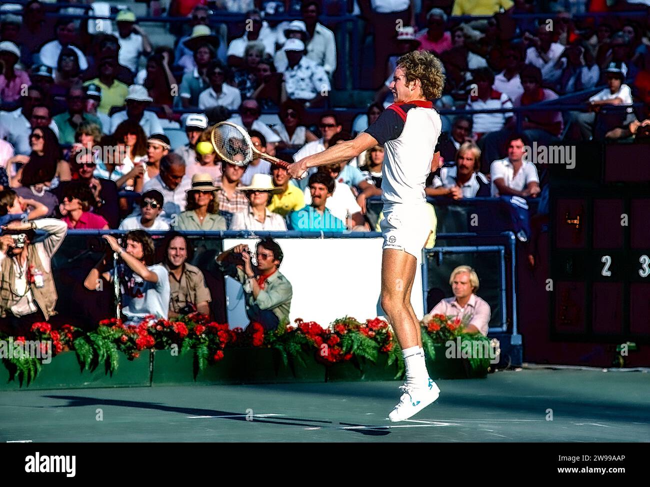 John McEnroe (USA) competing at the 1981 US Open Tennis Stock Photo - Alamy
