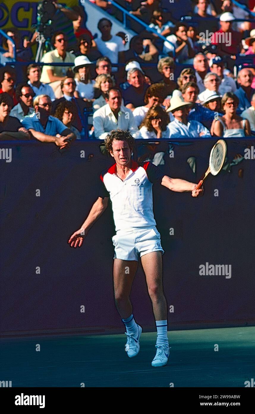John McEnroe (USA) competing at the 1981 US Open Tennis Stock Photo - Alamy